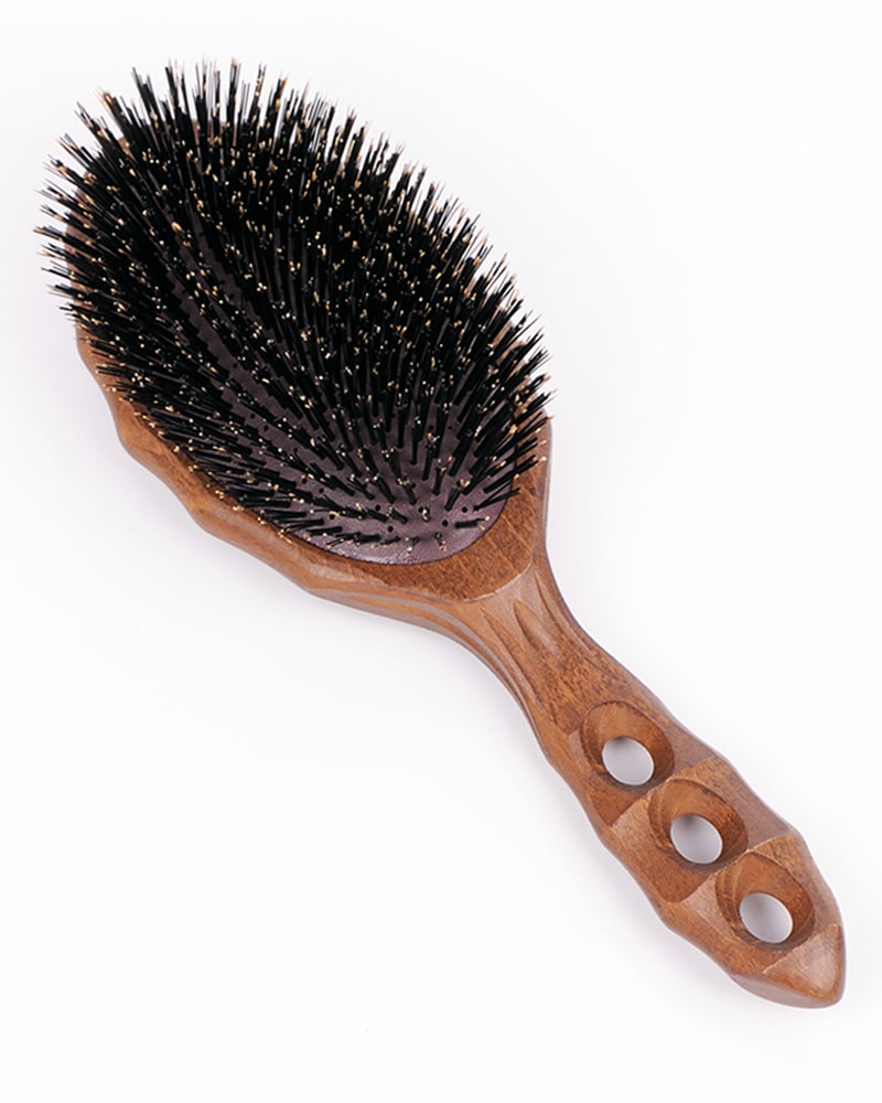 YS Park Hair Brush - Tortoise - Wood Air Vent Cushion Hair Gloss Flat